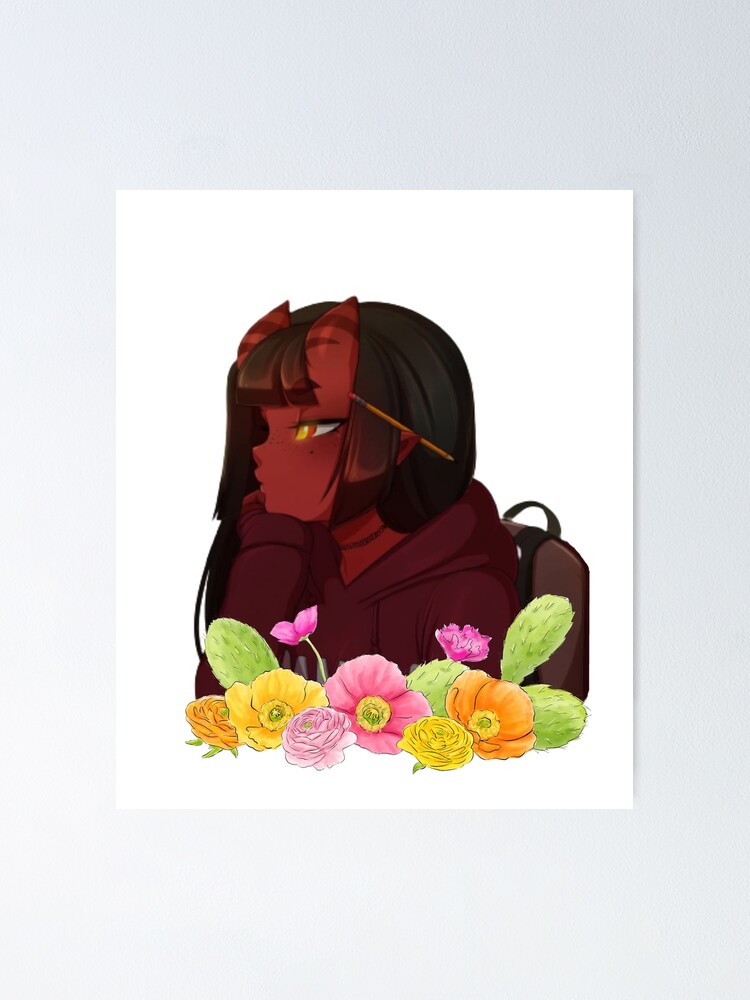 "Meru The Succubus Flowers " Poster by jamai27 | Redbubble