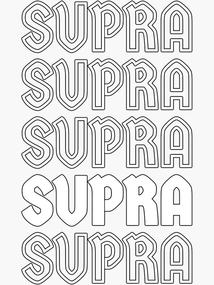 "Toyota Supra repeat car typography text design" Sticker for Sale by ...