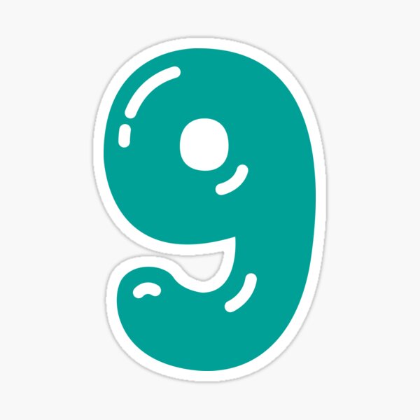 "Number 9" Sticker for Sale by A4us | Redbubble