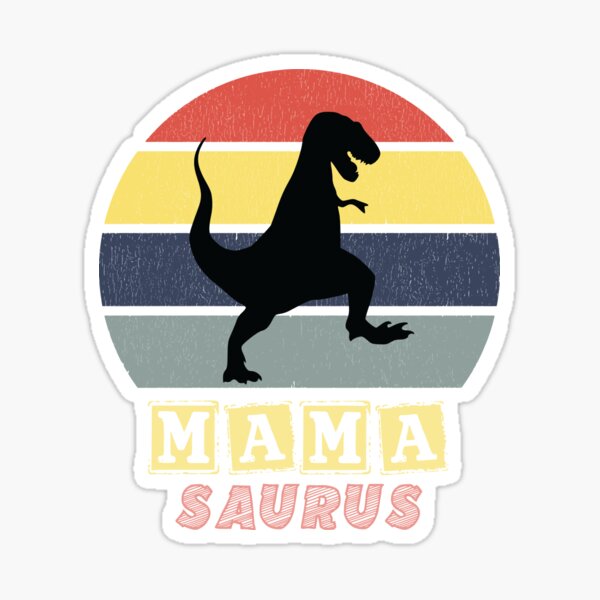 "Mamasaurus T Rex Dinosaur Mama Saurus Family Matching" Sticker for ...