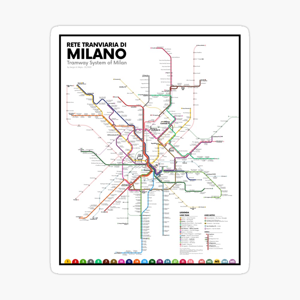 Launceston Tram Map Milan