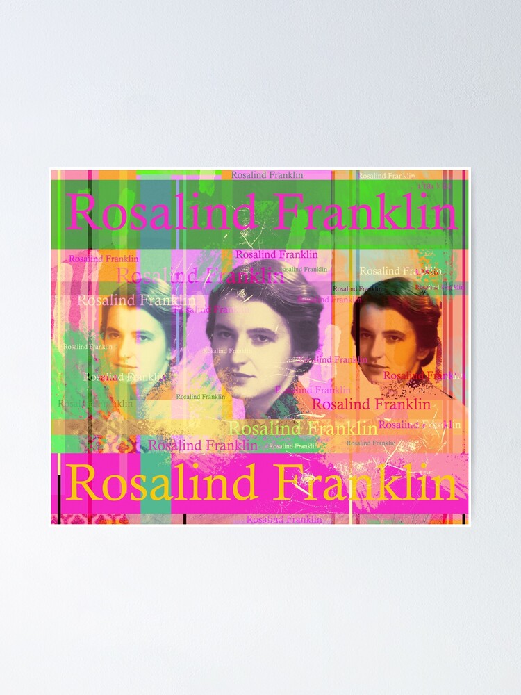 "beautiful Rosalind Franklin portrait, aesthetic collage with famous ...