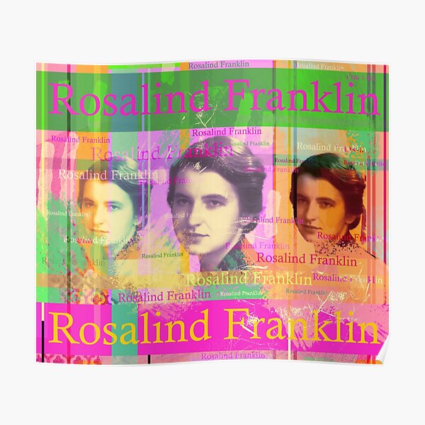 "beautiful Rosalind Franklin portrait, aesthetic collage with famous ...