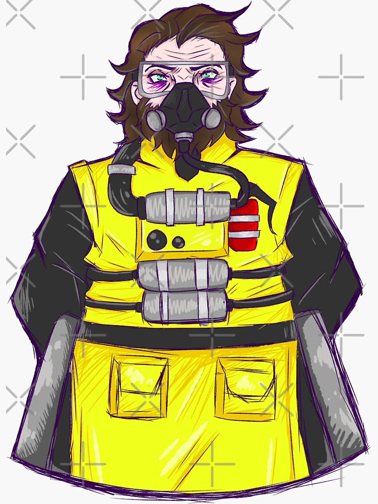 "Caustic apex legends" Sticker for Sale by Miksutos | Redbubble