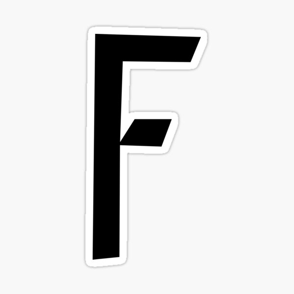 "F – Greek Mythology - Black Letter F " Sticker for Sale by ...