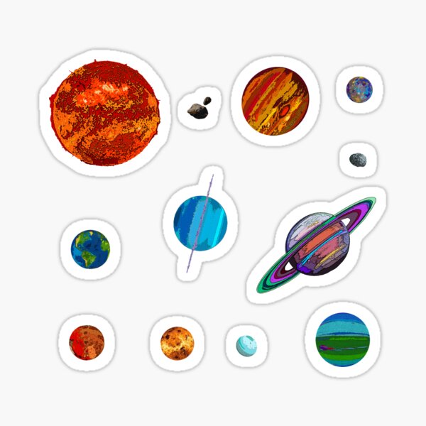 "The Planets" Sticker by Havocgirl | Redbubble