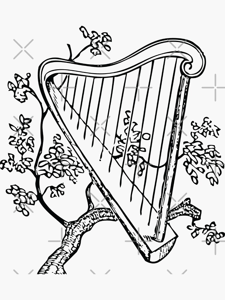 "Nature Harp Tree" Sticker for Sale by iTrending | Redbubble