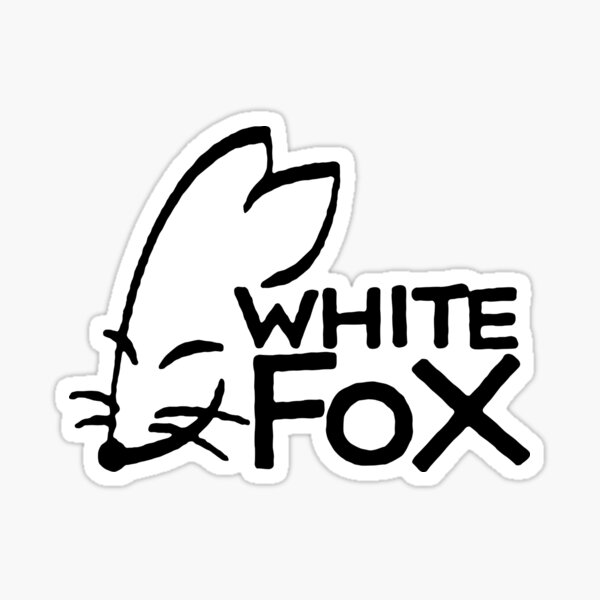 "White Fox Logo" Sticker for Sale by JamesCMarshall | Redbubble