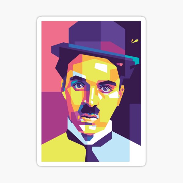 "charlie chaplin" Sticker for Sale by manokbelok | Redbubble