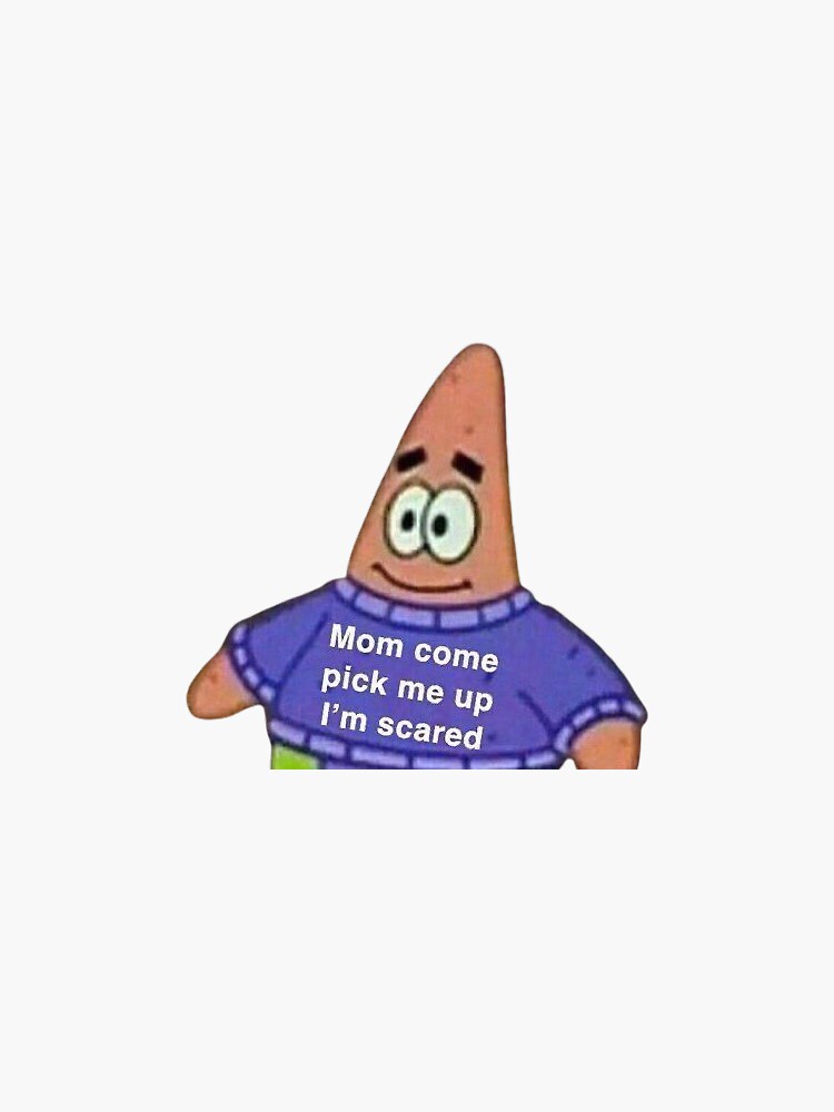 "Patrick Star Meme Sticker" Sticker for Sale by shrekyeehaw | Redbubble