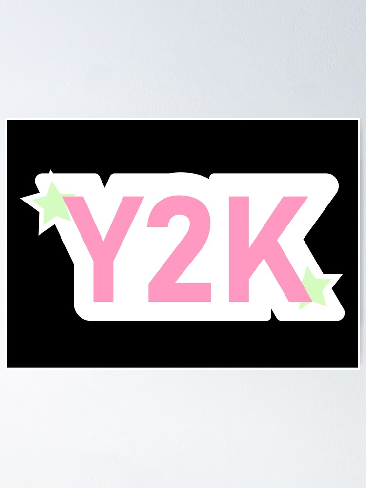 "Y2K style pink letters" Poster for Sale by zivilej | Redbubble