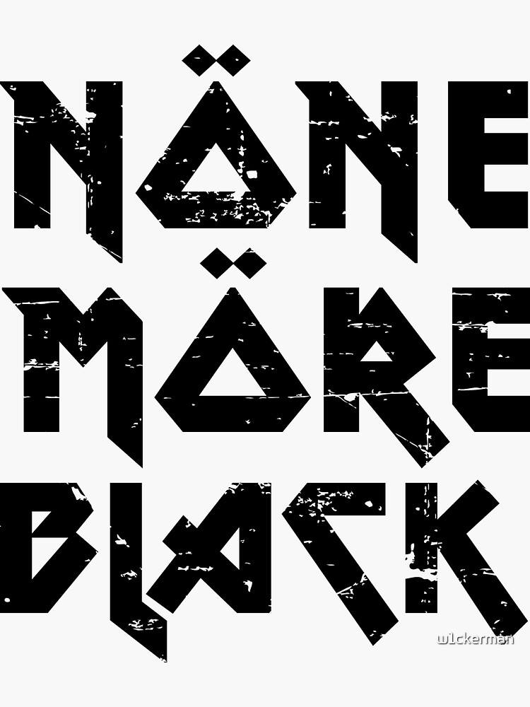 "None More Black" Sticker for Sale by w1ckerman | Redbubble