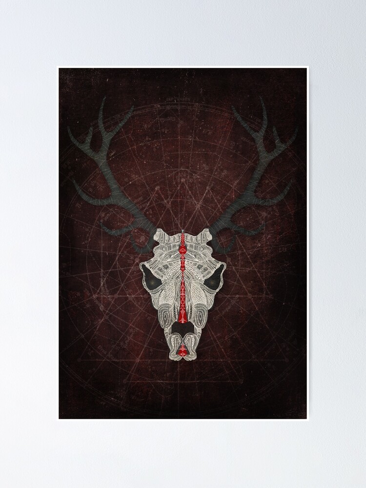 "Demon Deer" Poster by MagpieMagic | Redbubble