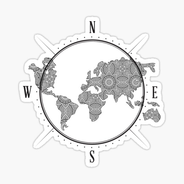 "Map Compass" Sticker for Sale by harputogullari | Redbubble