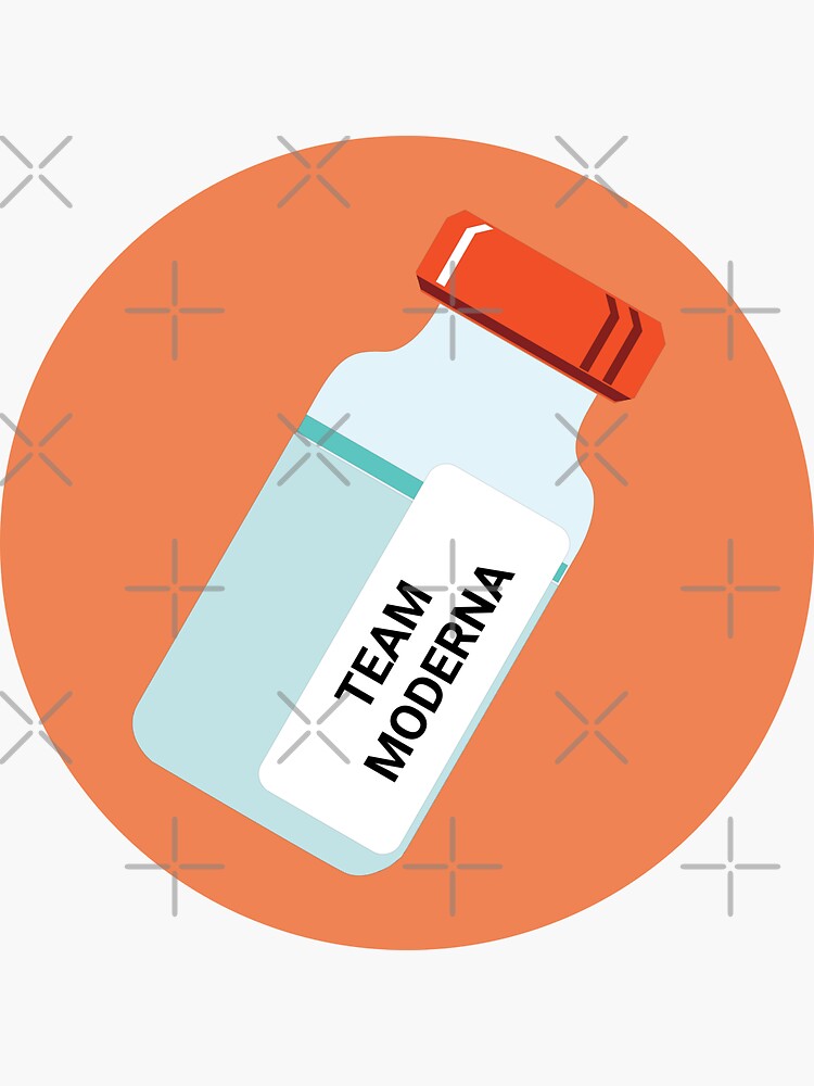 "team moderna vaccine" Sticker for Sale by creativefounder | Redbubble