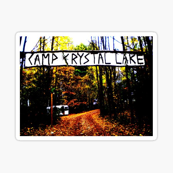 "Camp Crystal Lake" Sticker by Hallowaltz | Redbubble