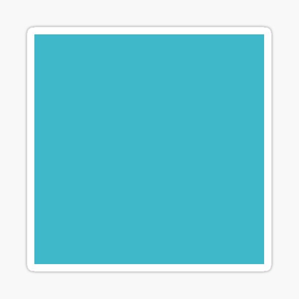 "Miami Blue Solid Plain Color" Sticker for Sale by HiddenPuppets ...