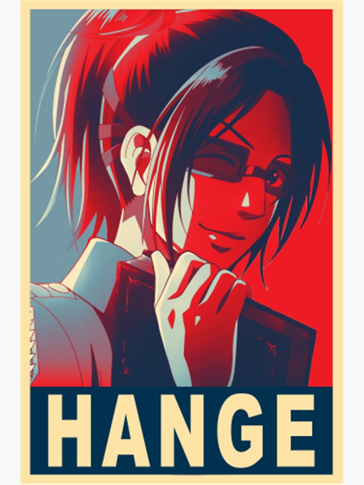 "Hange Poster" Sticker for Sale by Szekerescsilla | Redbubble