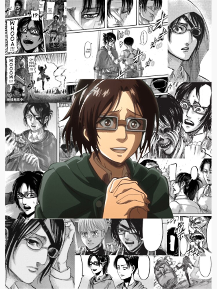 "AOT Hange" Sticker for Sale by Szekerescsilla | Redbubble