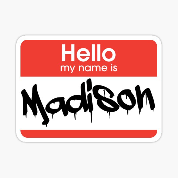 Graffiti Hello My Name Stickers | Redbubble