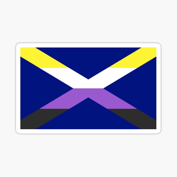 "Scottish Nonbinary Pride Saltire" Sticker by ScotsPride | Redbubble