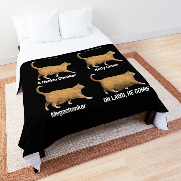 "Feline Conk Chart, Funny Chonk Cat Meme" Comforter for Sale by ...