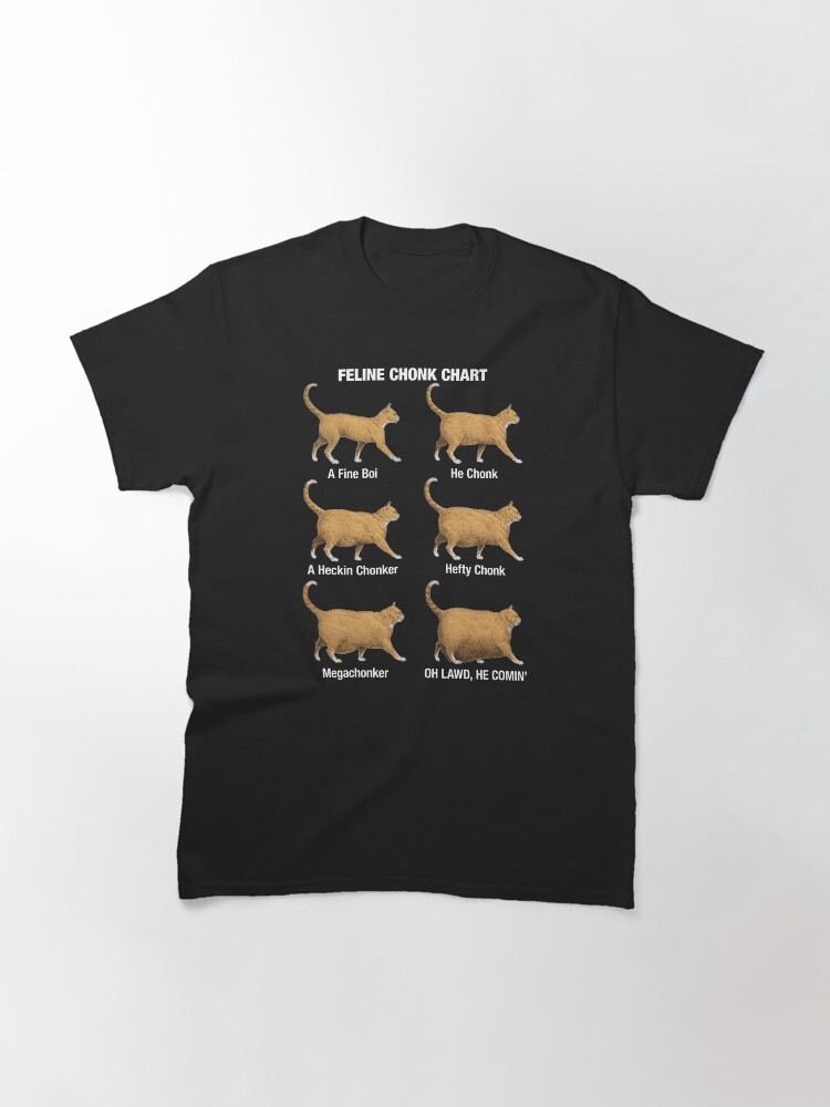 "Feline Conk Chart, Funny Chonk Cat Meme" Classic T-Shirt for Sale by ...