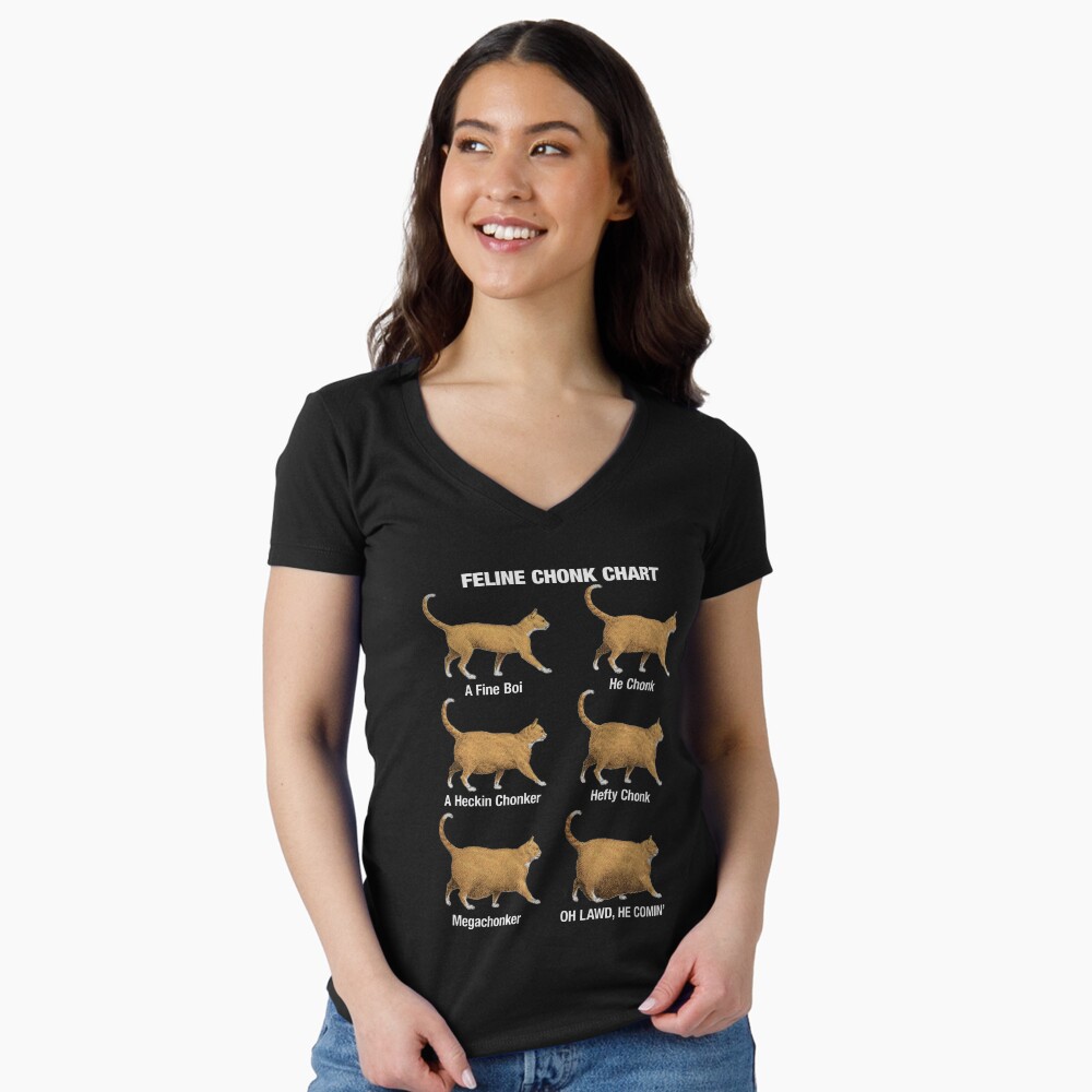 "Feline Conk Chart, Funny Chonk Cat Meme" Greeting Card for Sale by ...