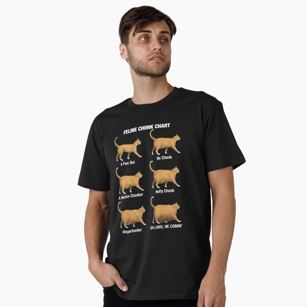 "Feline Conk Chart, Funny Chonk Cat Meme" Sticker for Sale by ...