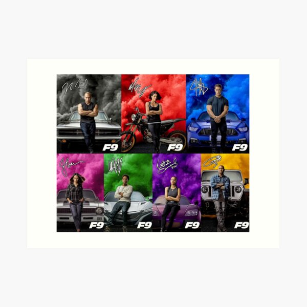 "Fast 9 Classic Canvas Wall Art For Living Room F9 Printable Poster ...