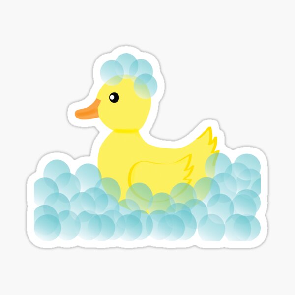 "Rubber Ducky Bubbles" Sticker by megallendesign | Redbubble