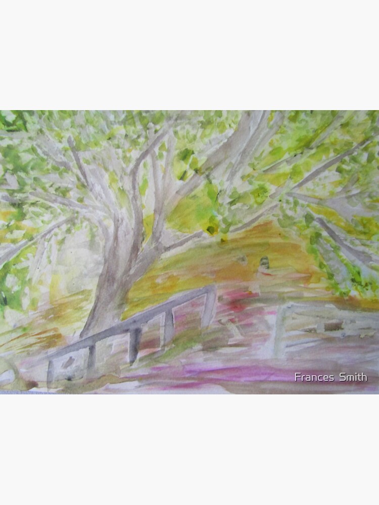 "Leaning tree in spring" Sticker for Sale by FrancesSmith2 | Redbubble