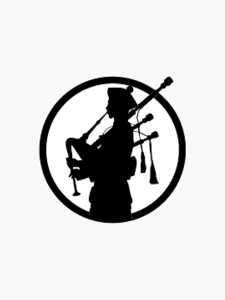 "The Bagpiper" Sticker for Sale by pmonr1 | Redbubble