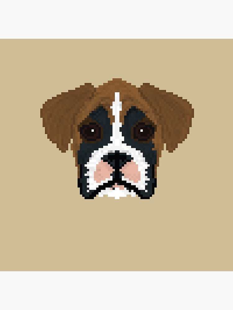 "Boxer puppy dog pixel art" Art Print for Sale by BloodReave | Redbubble
