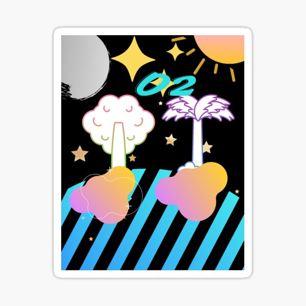 "space O2" Sticker by KWPGOODS | Redbubble