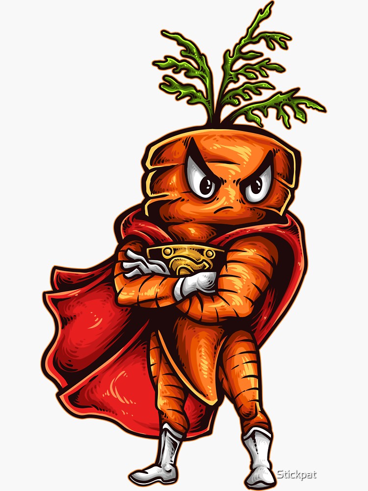 "Super Carrot" Sticker by Stickpat | Redbubble