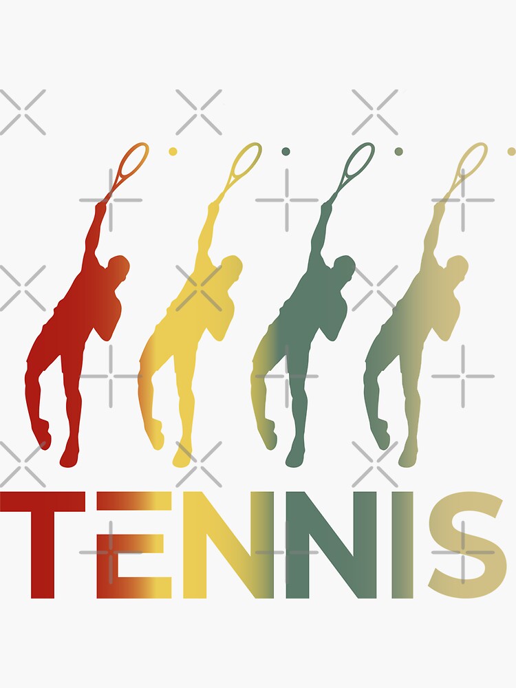 "Tennis Evolution Coach Tennis Player Men's" Sticker by besTmanuFacture ...