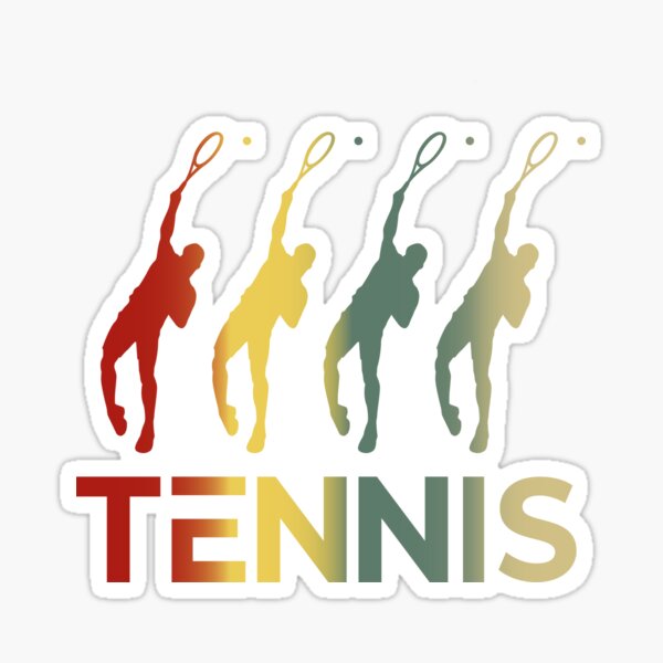 "Tennis Evolution Coach Tennis Player Men's" Sticker by besTmanuFacture ...