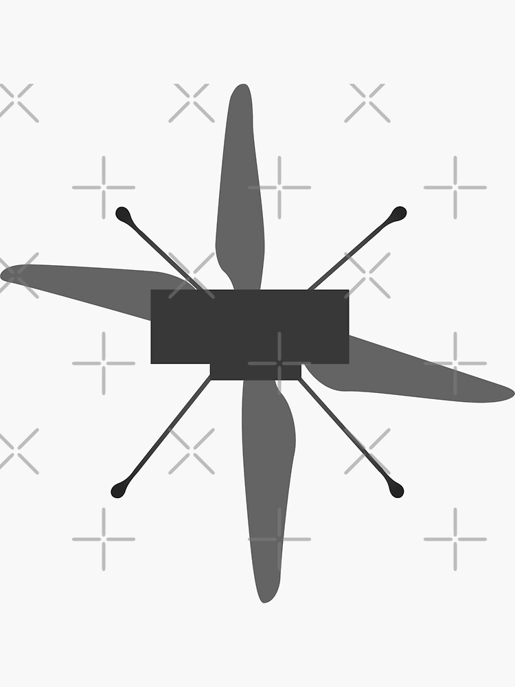 "Ingenuity Helicopter Shadow Nasa Mars 2021" Sticker by hadicazvysavaca ...
