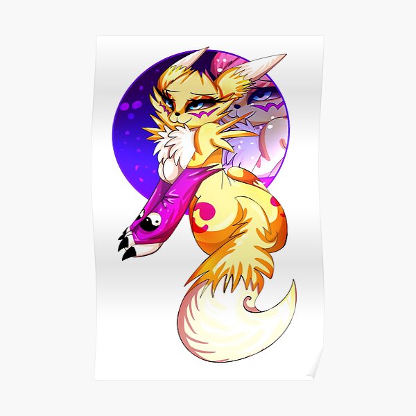 "Renamon" Poster for Sale by Albino-Flamingo | Redbubble