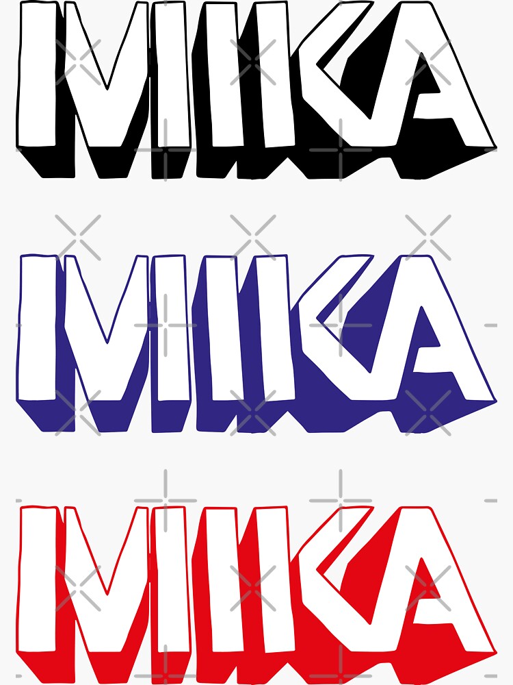 "Mika Logo Signature" Sticker for Sale by TooFrenchClub | Redbubble