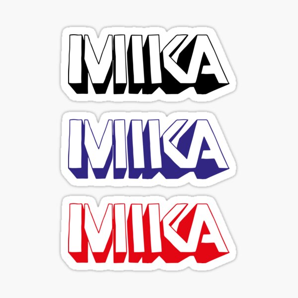 "Mika Logo Signature" Sticker for Sale by TooFrenchClub | Redbubble