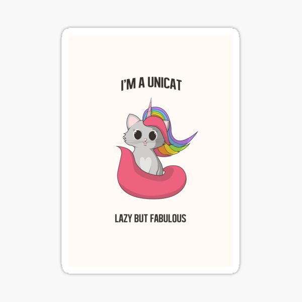 "Unicat " Sticker for Sale by Tardisly | Redbubble
