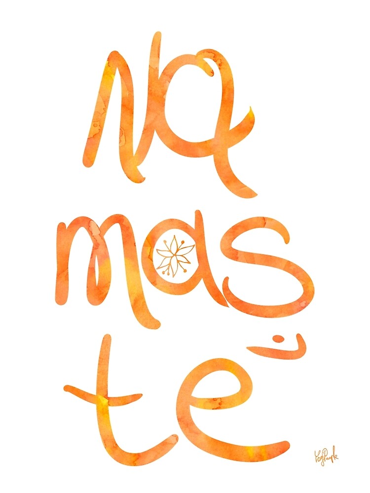 "Namaste poster orange mango" T-shirt for Sale by Pranatheory ...