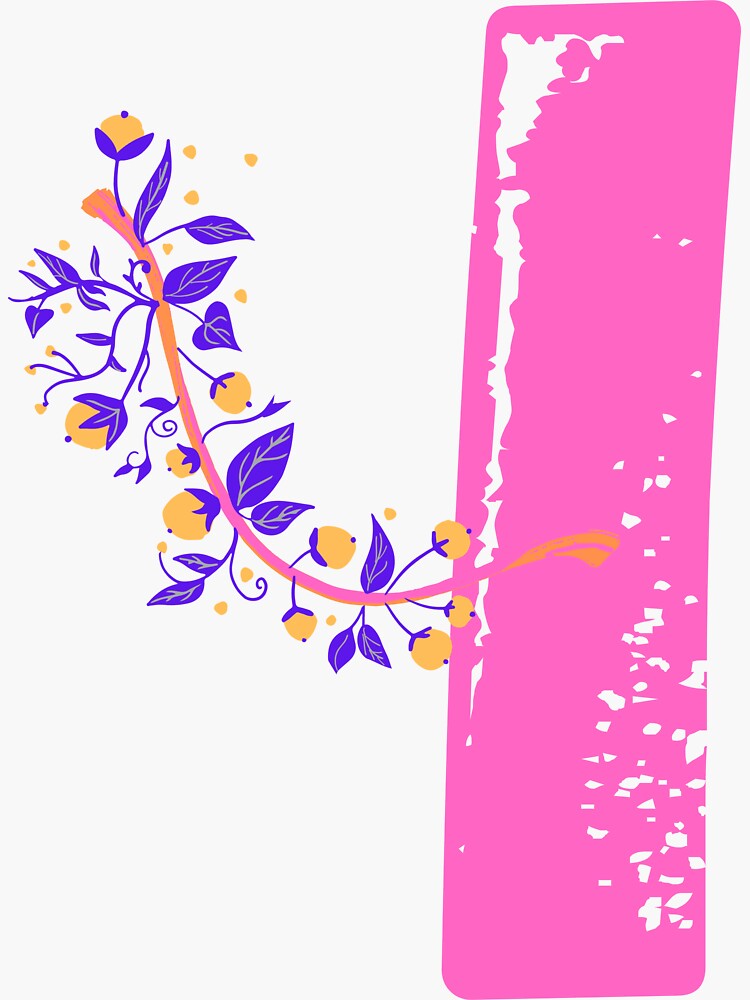 "Letter I Pink Design" Sticker for Sale by LiteFeather1 | Redbubble