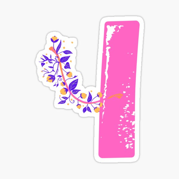 "Letter I Pink Design" Sticker for Sale by LiteFeather1 | Redbubble