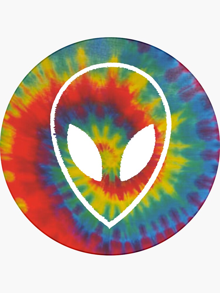 "Trippy Alien" Sticker by durkindesigns | Redbubble