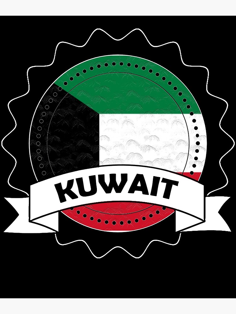 "Kuwait Emblem-Badge-Flag" Poster for Sale by Gina-Driada | Redbubble