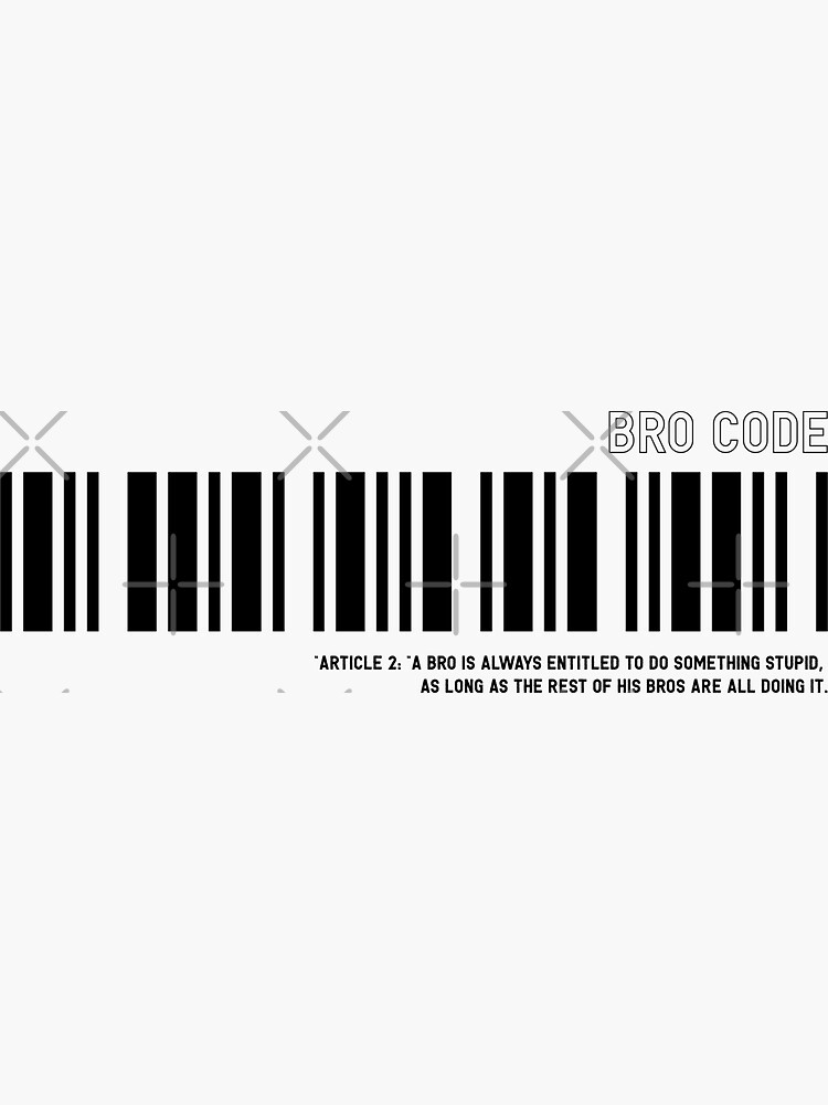 "Bro code. " Sticker for Sale by Sandun8124 | Redbubble