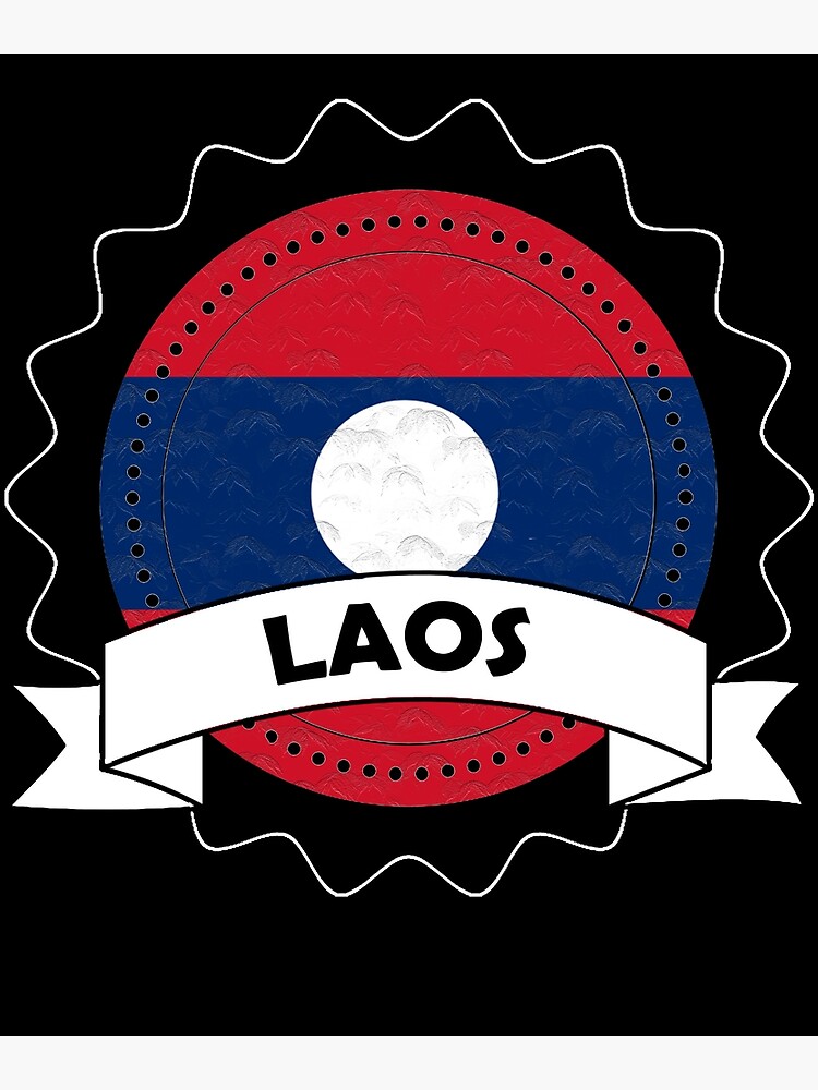 "Laos Emblem-Badge-Flag" Poster by Gina-Driada | Redbubble